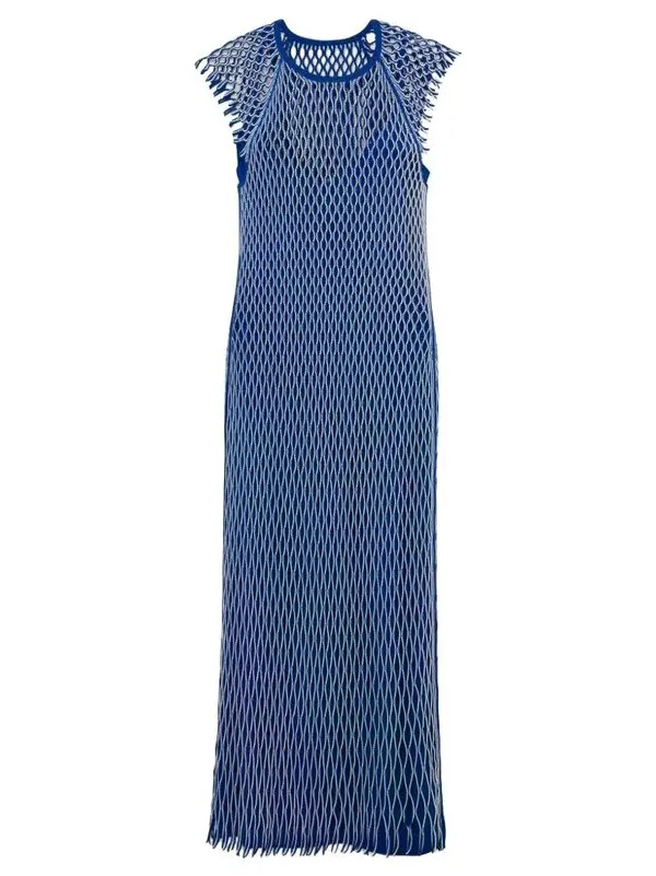 Simkhai Faylen Open-weave Midi Dress - Blue