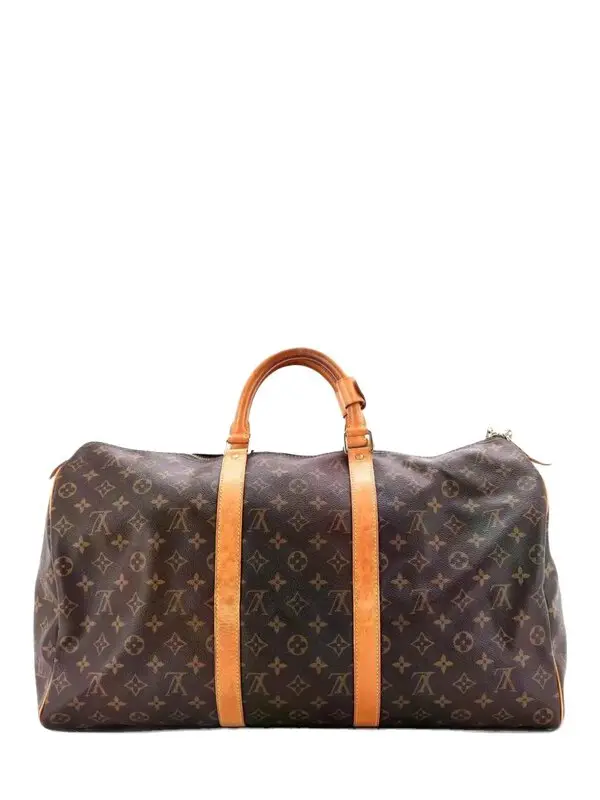 LOUIS VUITTON Keepall Monogram Canvas 50 Travel Bag - Brown