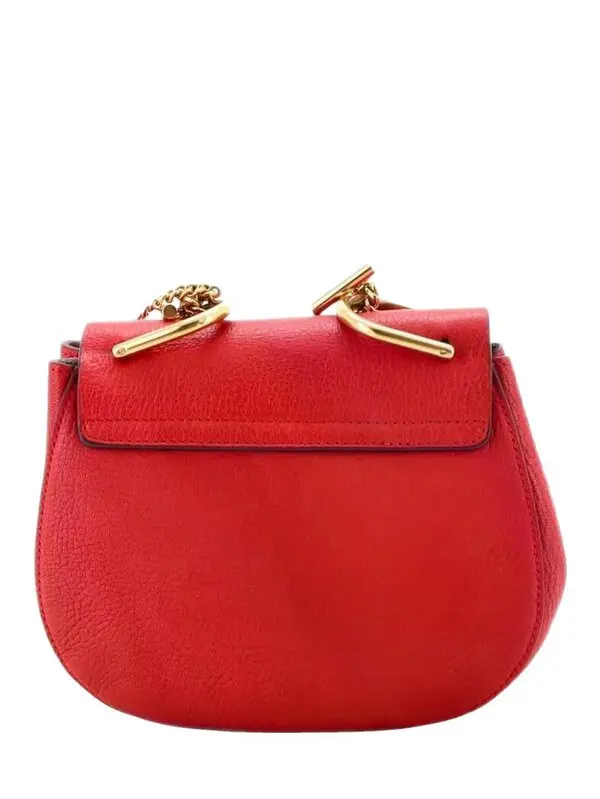 Chloé Drew Leather Mini Crossbody Bag - Red