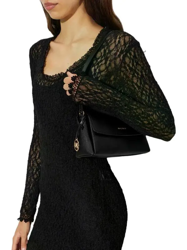 Michael Kors Landry Leather Shoulder Bag - Black