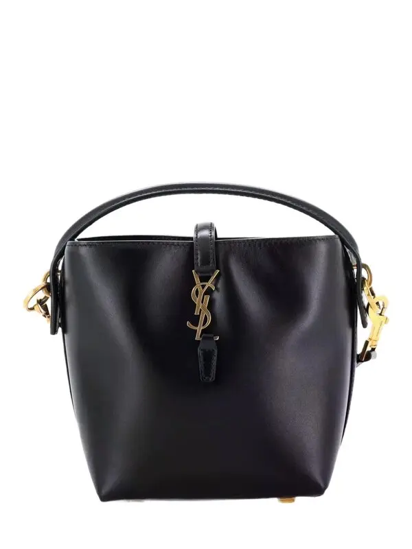 Saint Laurent Le 37 Leather Mini Bucket Bag - Black