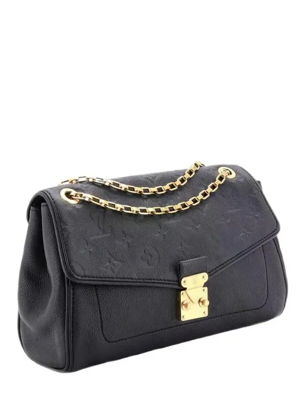 LOUIS VUITTON Saint Germain Monogram Empreinte Leather Pm Shoulder Bag - Black