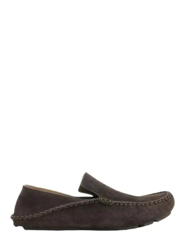Loewe Suede Calfskin Rambla Driving Loafers - Brown