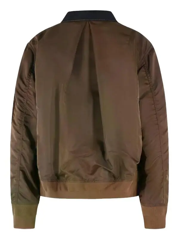 Sacai Contrast-stitch Denim Jacket - Blue