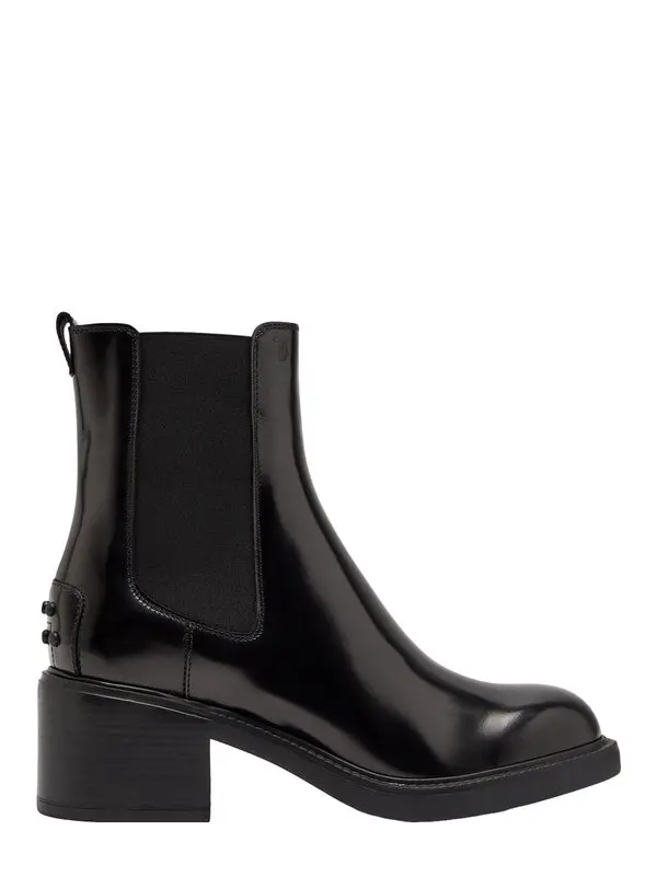 TOD'S Gomma 60 Patent Leather Ankle Boots - Black
