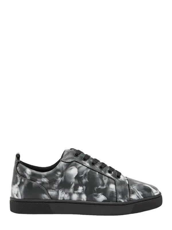 CHRISTIAN LOUBOUTIN Louis Jr Canopy Printed Panelled Leather Sneakers - Multicoloured 1