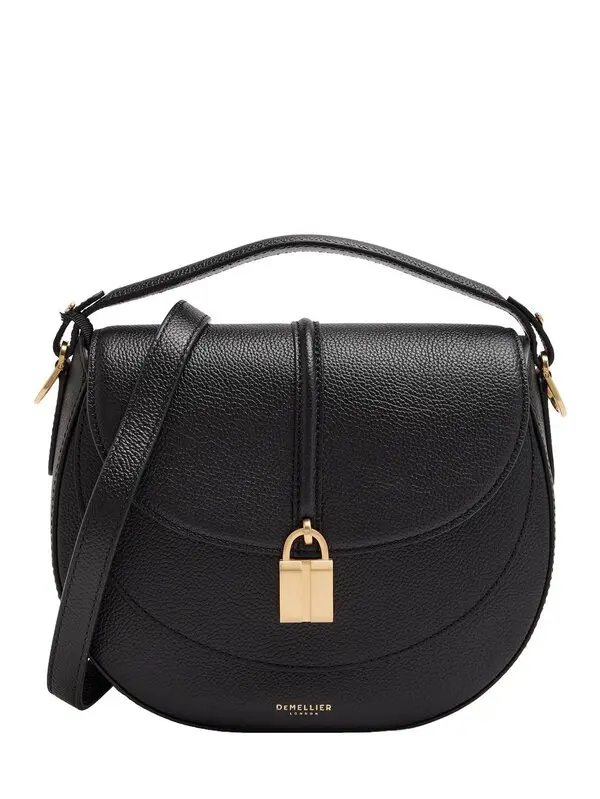 DEMELLIER Siena Grained Leather Saddle Bag - Black