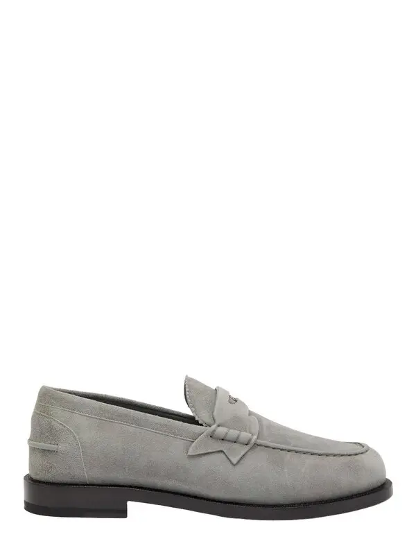 CHRISTIAN LOUBOUTIN The Plato Velour Loafers - Grey