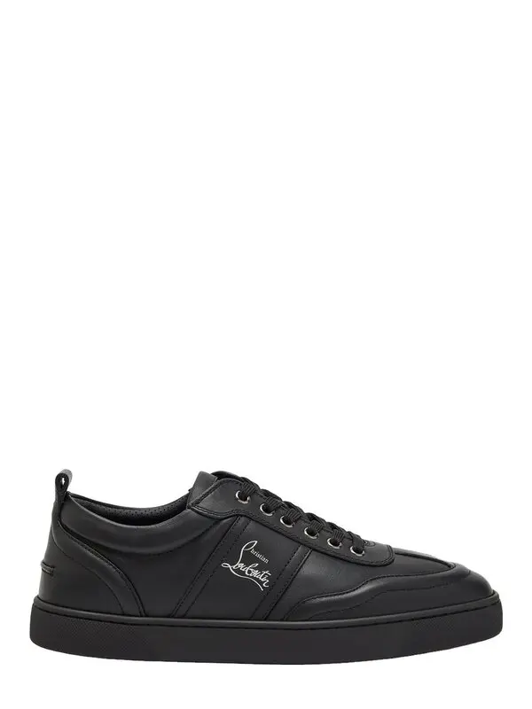 CHRISTIAN LOUBOUTIN Retero Logo Leather Sneakers - Black