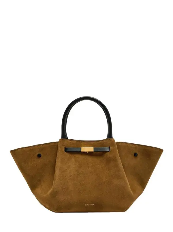 DEMELLIER The New York Midi Suede Tote - Tan