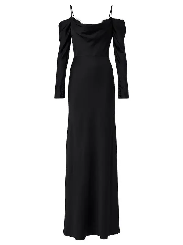 Rebecca Vallance Noire Off-shoulder Gown - Black