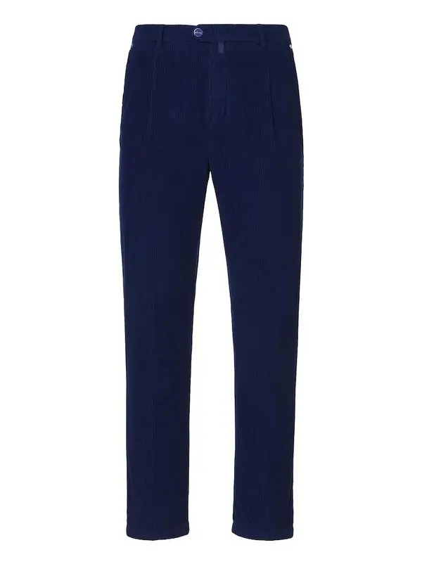 Kiton Cotton Straight Leg Trousers - Blue