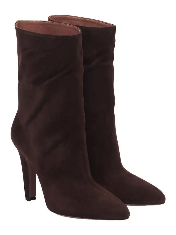 Paris Texas Elsa Suede Ankle Boots - Brown