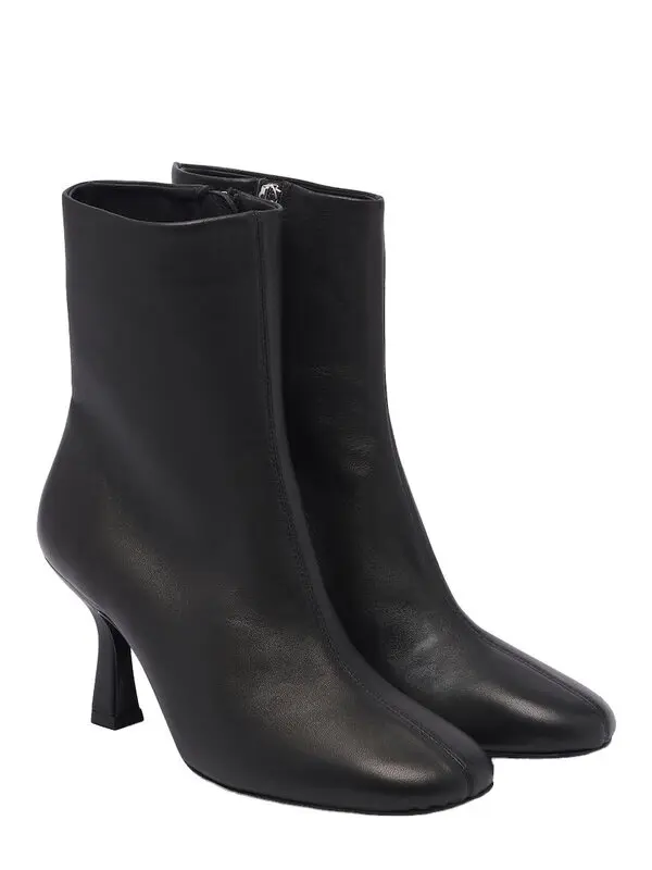 SOULIERS MARTINEZ Talin Leather Ankle Boots - Black