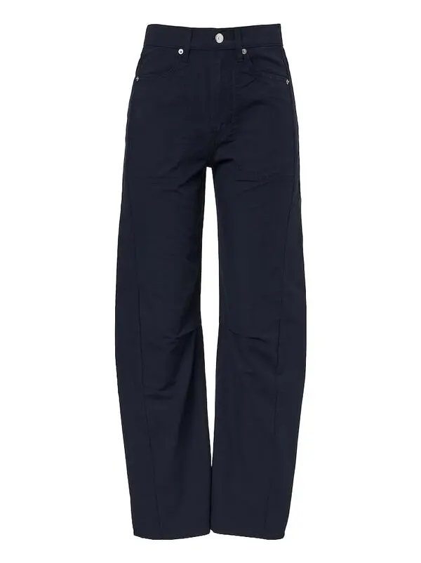 Veronica Beard Sloan Barrel-leg Jeans In Navy Stone - Blue