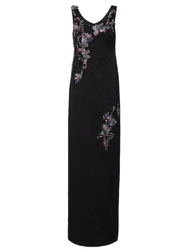 Dries Van Noten Embellished Gown - Black