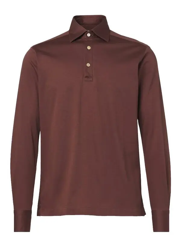 Kiton Cotton Polo Shirt - Brown