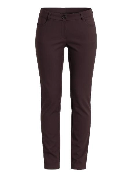 CONQUISTA Low Rise Straight Leg Trousers - Brown