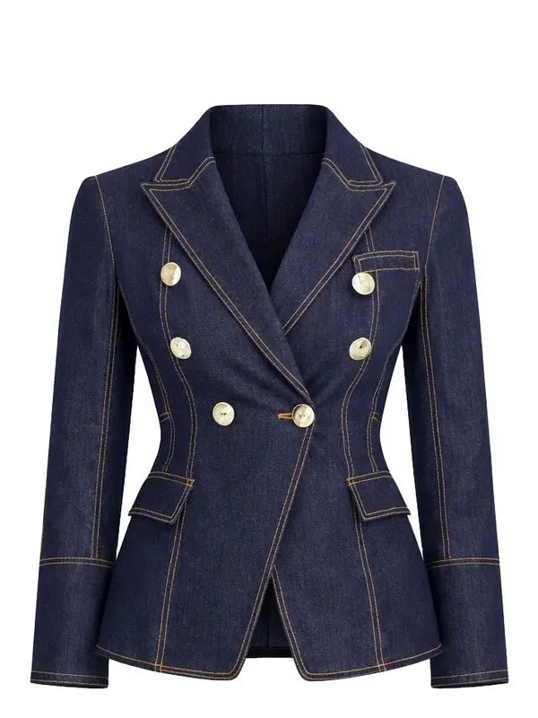 MAUI X LOLITA Bronte Denim Corset Blazer - Blue