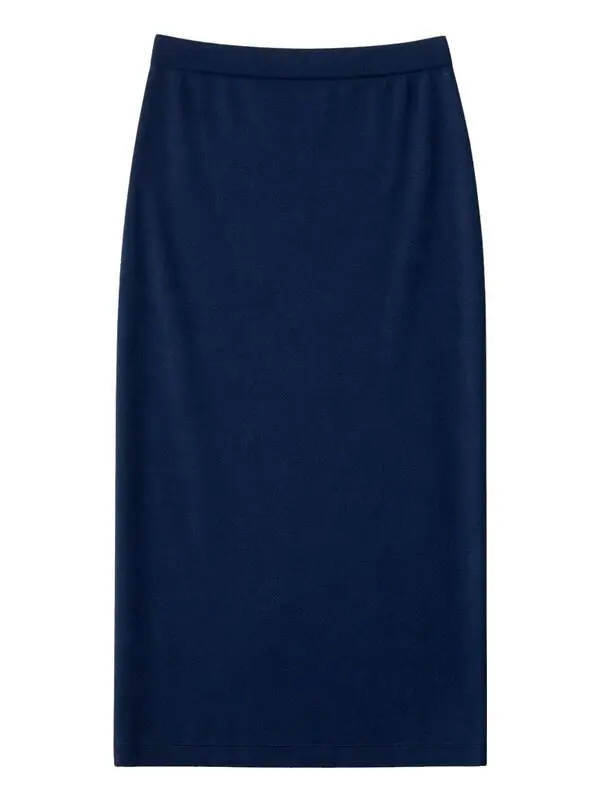 BEL CASHMERE Navy Monica Skirt - Blue