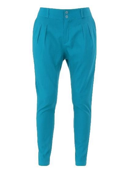 CONQUISTA Tailored Harem Style Pants - Blue