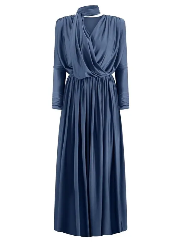 RAYAN The Drape Dress - Silver