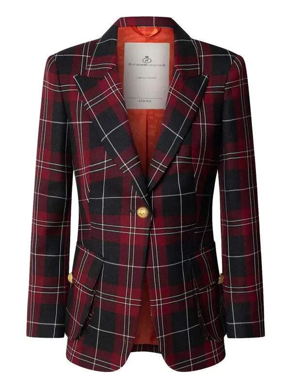 THE EXTREME COLLECTION Red / Black Tartan Check Blazer Gregor - Red/black