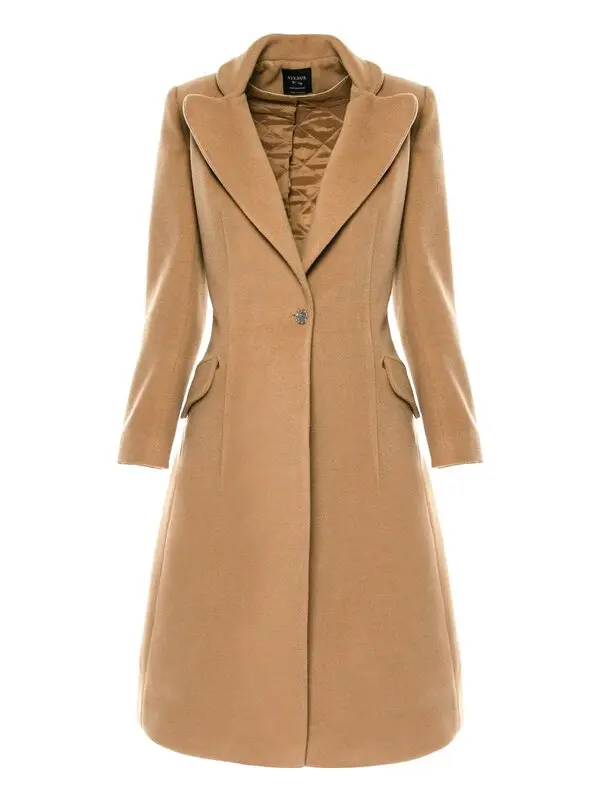 AVENUE N°29 Long Wool Blend Coat - Brown