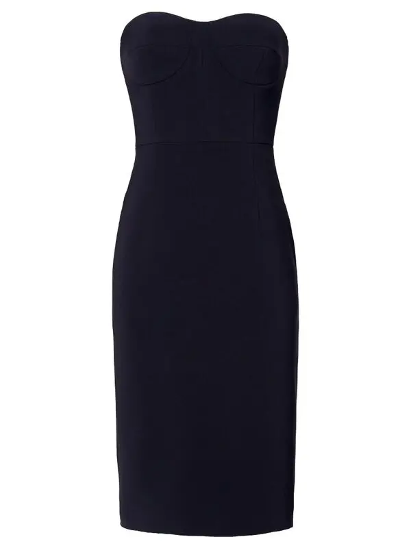 NOMI FAME Oramor Strapless Corset Midi Dress - Black