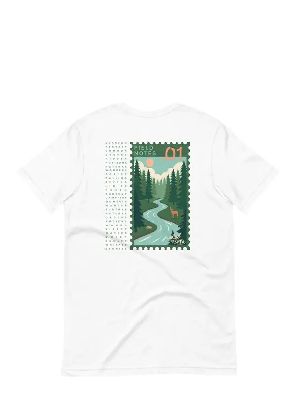 ANCHOR & CREW Field Notes Postmark Organic Cotton T-shirt - White