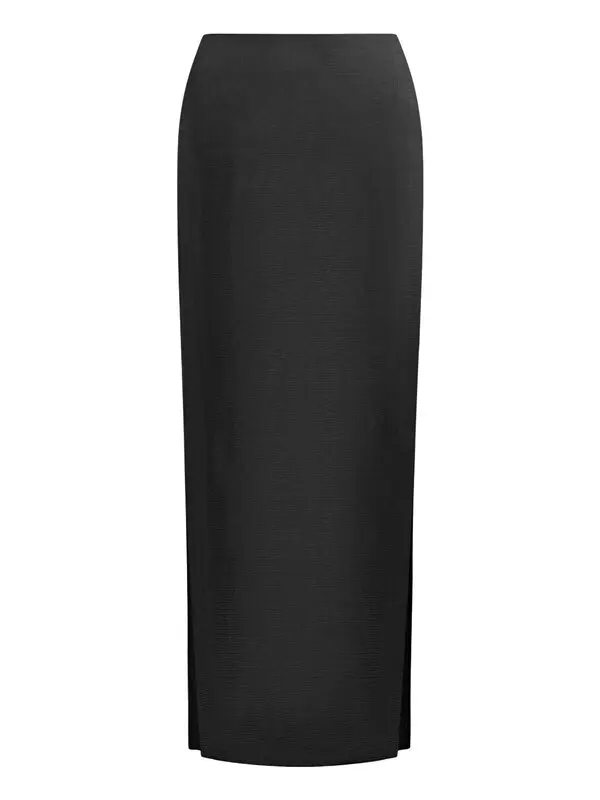 WHY MARY Astraea Metallic Maxi Skirt - Black