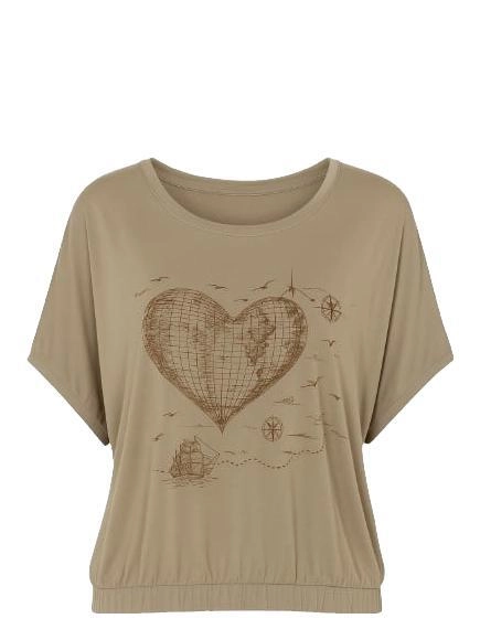 CONQUISTA Printed Micromodal Top - Brown