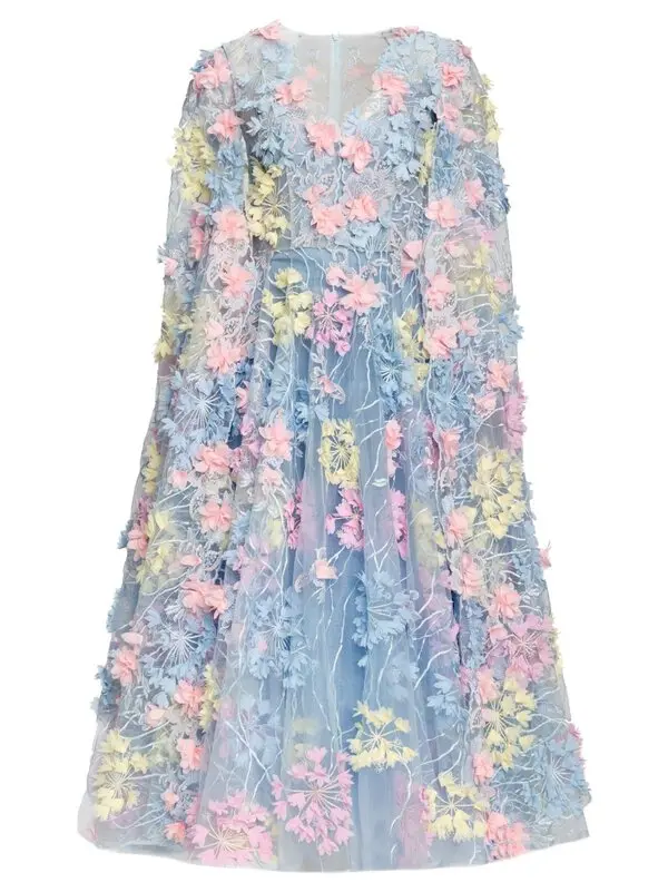 MATSOUR'I Midi Dress With Detachable Sleeves - Blue