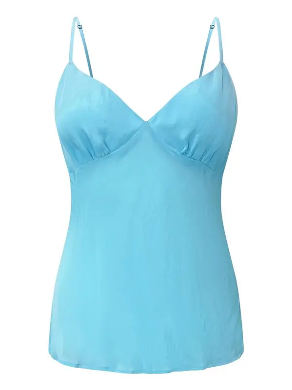 WHY MARY Aqua Cami Slip Top - Blue