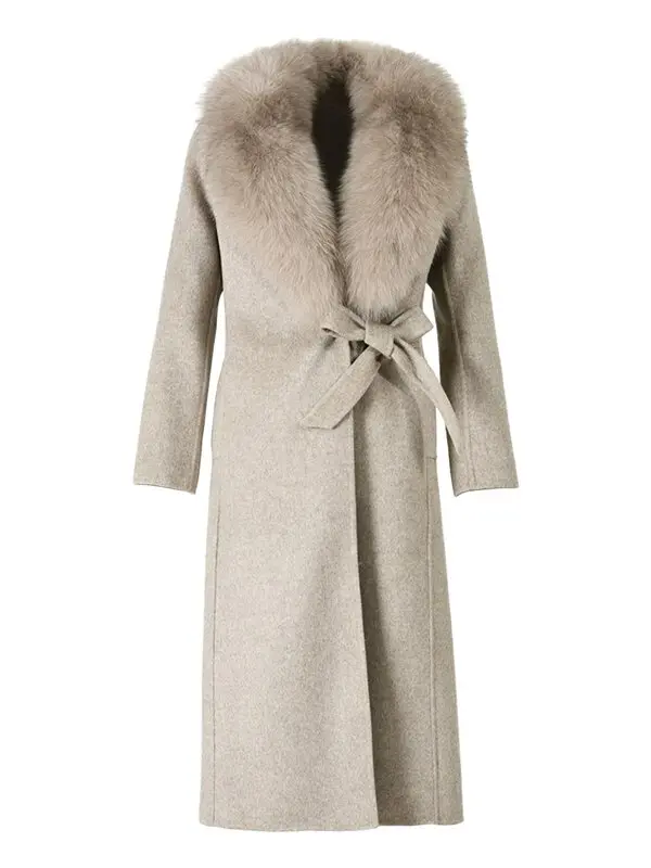 HORTONS ENGLAND Windsor Cashmere Coat Fawn - Brown