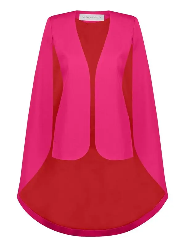 MONIQUE SINGH Gabardine Cape Jacket - Pink