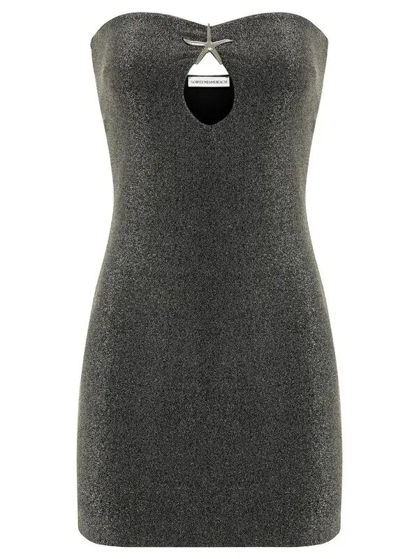 SOIRÉE MIAMI BEACH Sofia Lurex Dress With Starfish Accent - Black