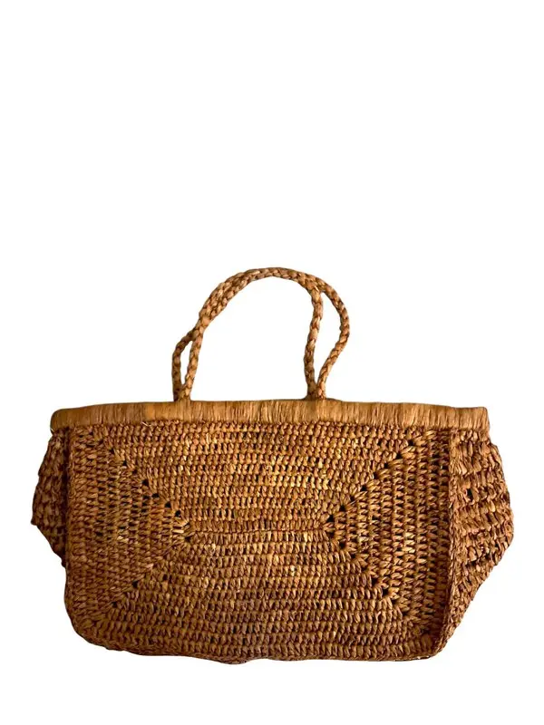 ZANATANY CONCEPTS Small Raffia Tote Bag - Brown