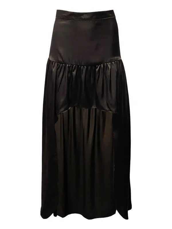 TOUCH BY ADRIANA CAROLINA Silk Wrap Skirt - Black