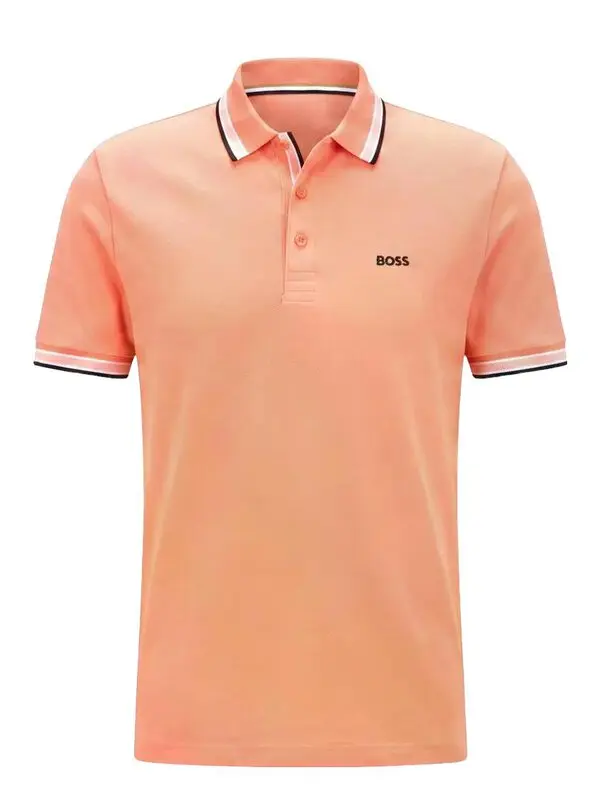 BOSS Paddy Tipped Polo Shirt - Orange