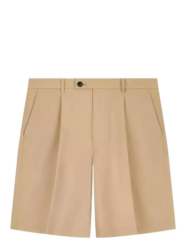 Emporio Armani Pleated Detail Tailored Shorts - Neutrals