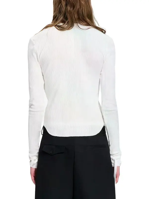 ANN DEMEULEMEESTER Cotton Pointelle T-shirt - White