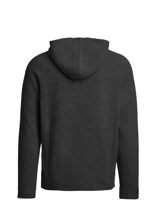 PARAJUMPERS Sauble Seamless-knit Wool Hoodie - Black