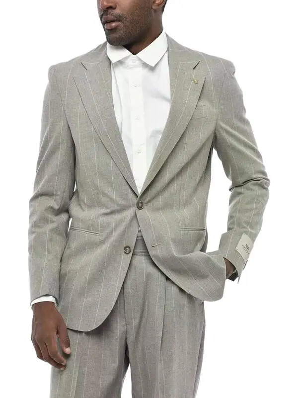 Corneliani Pinstriped Single-breasted Suit - Grey