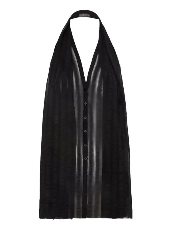 CORTANA Brisa Halterneck Sleeveless Shirt - Black