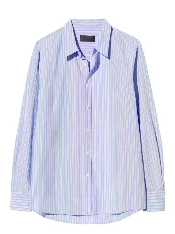 NILI LOTAN Raphael Striped Shirt - Blue