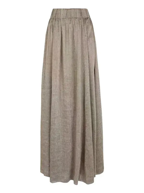 CORTANA Aria Striped Maxi Skirt - Grey