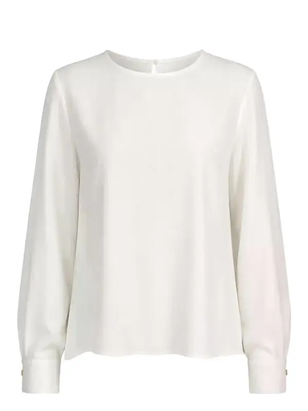 Dusan Button-cuff Slit-back Blouse - White