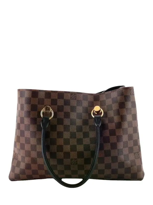 LOUIS VUITTON Damier Leather Tote Bag - Black