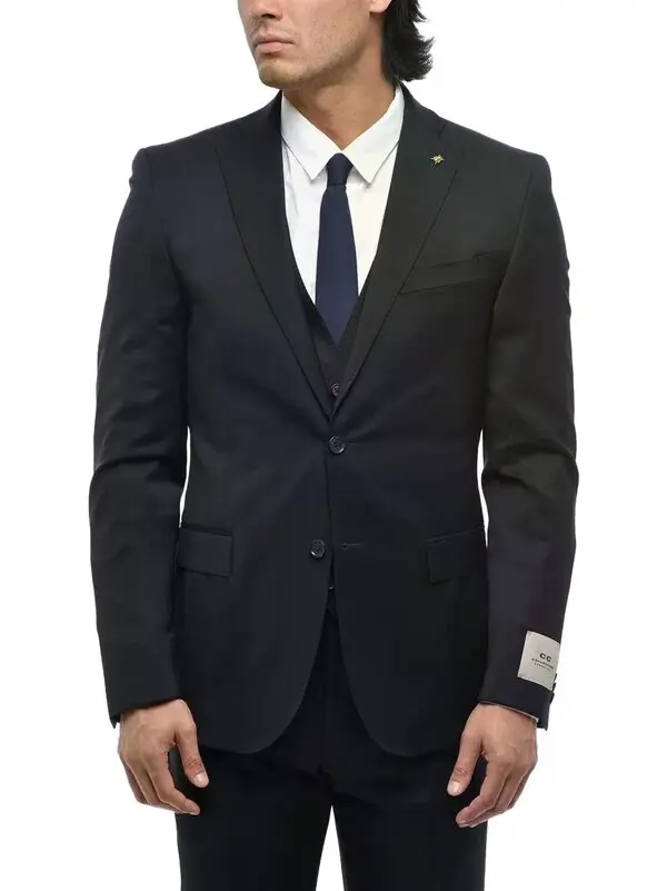Corneliani Notch-lapel Three-piece Suit - Blue